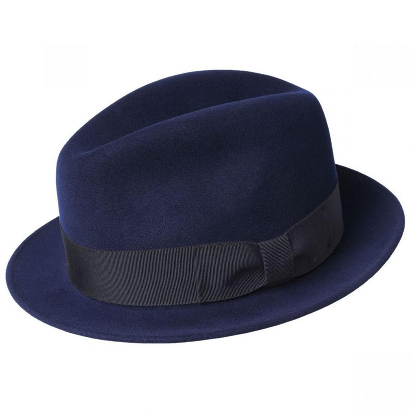 Bogan Elite Wool Felt Fedora Hat - Navy – Village Hat Shop
