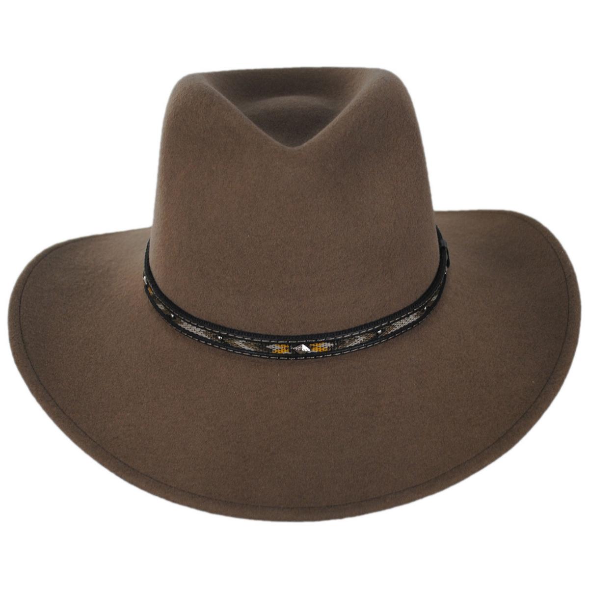 Coltrane Crushable Merino Wool Felt Outback Hat – Village Hat Shop