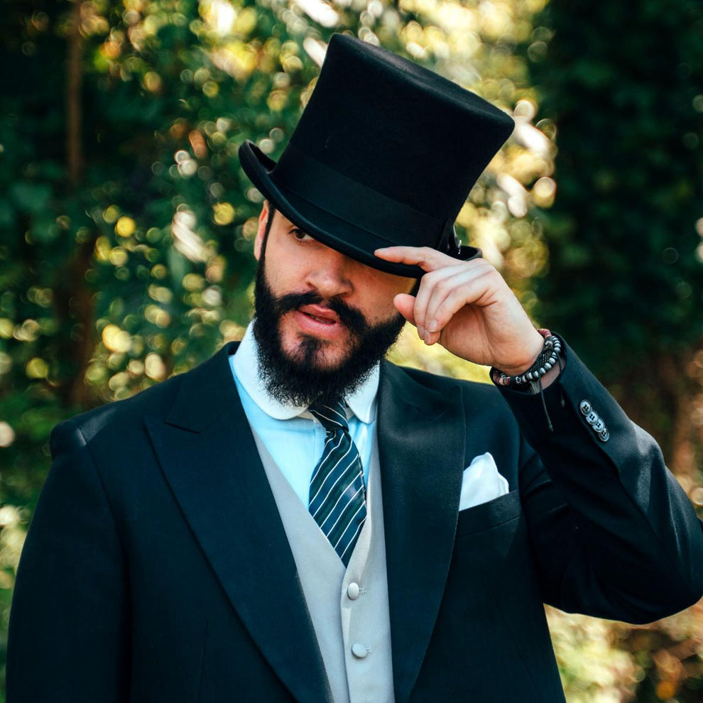 Jaxon Hats | Victorian Wool Felt Top Hat - Black – Village Hat Shop